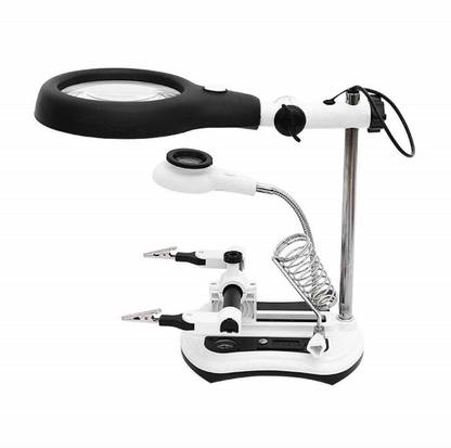 Iktu Soldering Iron Helping Third Hand Welding Solder Vise 2.5,5,6,10x ...