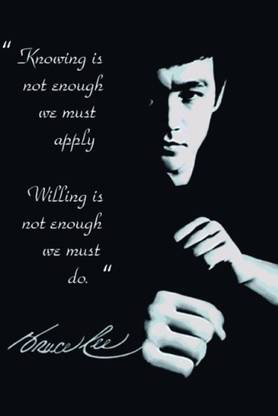 ASHD Bruce Lee Motivational Wall Poster Paper Print - Quotes ...