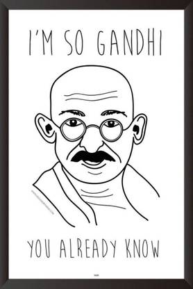 AD Mahatma Gandhi Wall Poster For Room Paper Print - Quotes ...