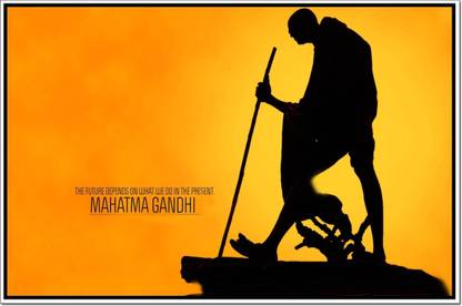 AD Mahatma Gandhi Wall Poster For Room Paper Print - Quotes ...