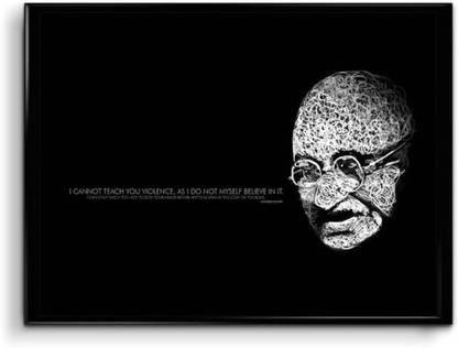 AD Mahatma Gandhi Wall Poster For Room Paper Print - Quotes ...