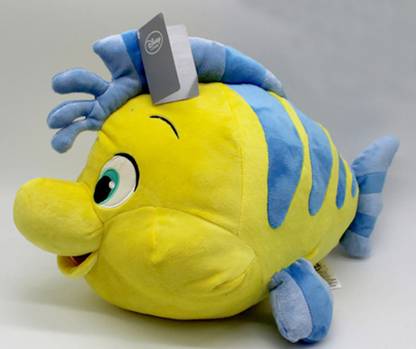 DISNEY Large Size The Little Mermaid Cute Flounder Fish Plush - 50 cm ...