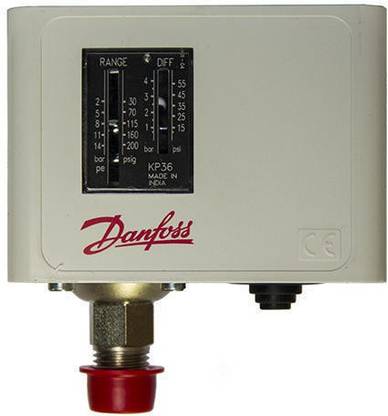Danfoss KP36 (Range 2 to 14 bar) Pressure Switch Hydrometer Price in India - Buy Danfoss KP36 ...