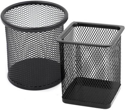 Flipkart.com | Kurtzy 2 Compartments Metal wire mesh Pen Stand - Pen Stand