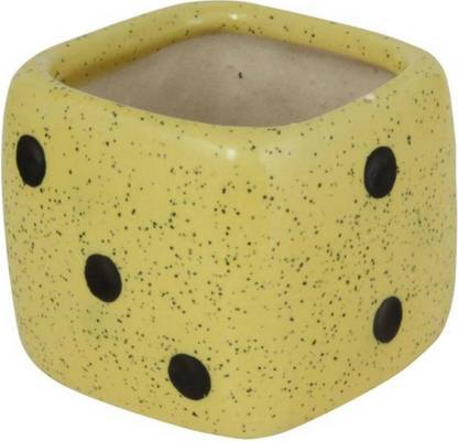 Indeavour Dice Planter Pot Ceramic Indoor Pot, Office/Restaurant/ Home ...