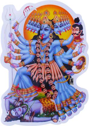 Ratnatraya 1 cm Goddess Kali Maa Sticker for Wall/Door & Car/Bike ...