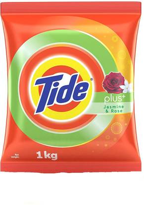 Tide Plus with Extra Power Jasmine and Rose Detergent Washing Powder - 1 kg Detergent Powder 1 ...