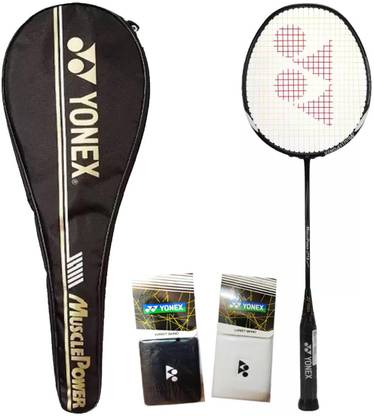 YONEX Muscle Power 29 Light (Pack of 1 Racquet, Full Cover) 2 Wrist ...