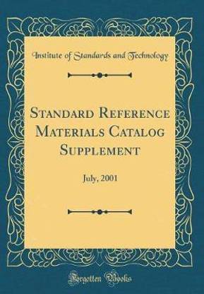 Standard Reference Materials Catalog Supplement: Buy Standard Reference ...