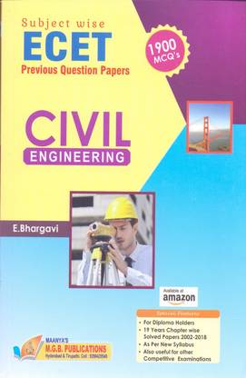 Ecet Previous Questions Papers Civil Engineering,1900 Mcqs(As Per Ts ...