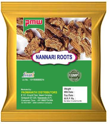 PMW Sugandhi Veru Roots /Nannari Sarbath/Anantmool Roots - 100 Grams ...