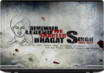 punix shaheed bhagat singh Exclusive High Quality Laptop Decal, laptop ...