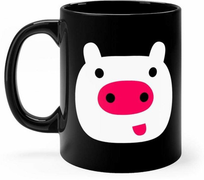 Kitchen & Dining Pig Coffee Cup Mug White Blue Drink & Barware etna.com.pe