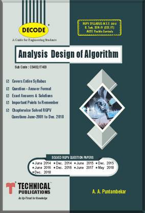 DECODE-Analysis Design Of Algorithm For RGPV (SEM-iV CSE/IT) R-18: Buy ...