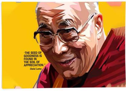 Dalai Lama Motivational Wall Posters Paper Print - Personalities ...