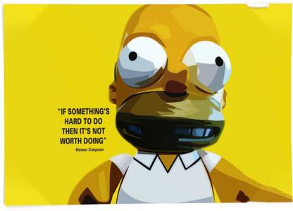 Homer Simpson Motivational Wall Posters Paper Print - Personalities ...