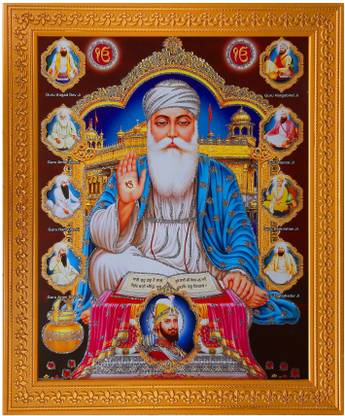 Art collection Guru Nanak Dev Ji with Govind Singh and All Ten Sikh ...