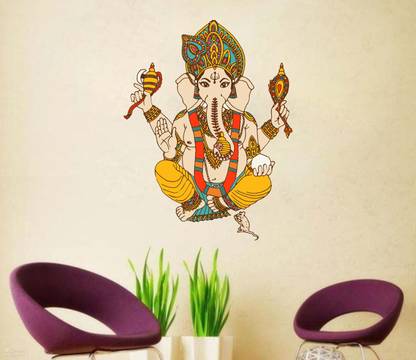 Day Decals 51 cm Musak Raja (Ganesh ji) Self Adhesive Sticker Price in ...
