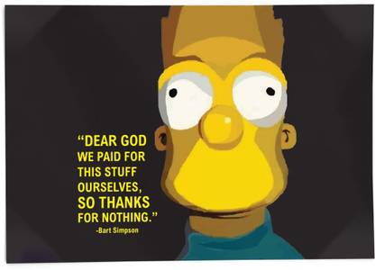 Bart Simpson Motivational Wall Posters Paper Print - Personalities ...