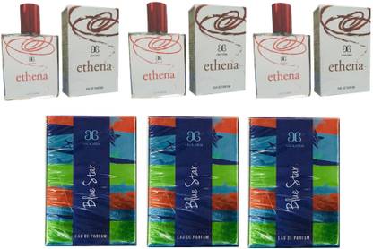 Buy AROCHEM 3 Ethena and 3 Blue Star Perfume 100ML Each (Pack of 6) Eau ...