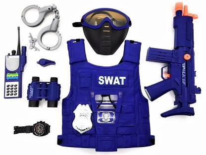 IndusBay Police Toy Gun ATS Team complete Role Play Set 10 Piece Boys ...