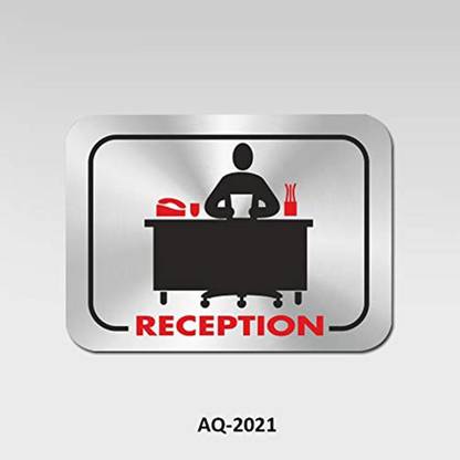 Stainless Steel Reception Signboard for Doors of Hotel Office ...