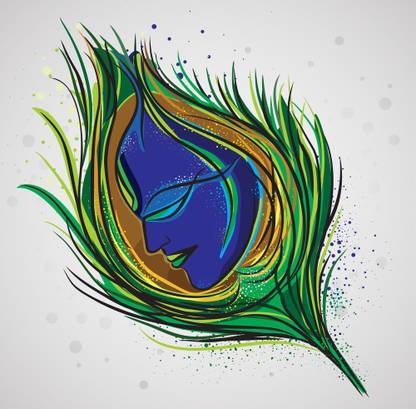 Mor Pankh Poster |God Poster for Room|Religious Poster|Poster for any ...