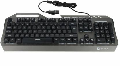 Live Tech KB09 premium metal keyboard Wired USB Multi-device Keyboard ...