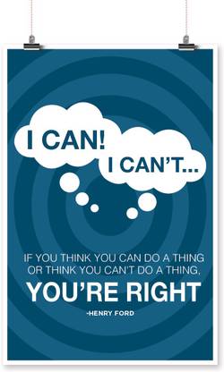 If you think you can - Henry Ford Quote Poster - MVP-00613 Paper Print ...