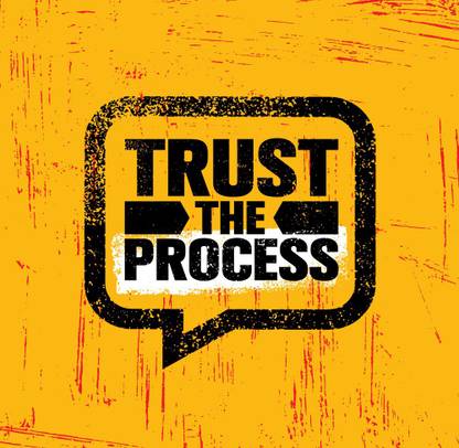 trust the process sticker poster|Motivational Poster|Inspirational ...