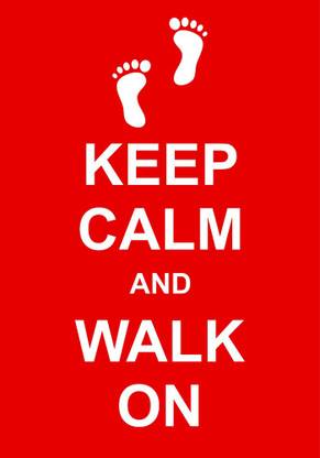 keep calm and walk on sticker poster|Motivational Poster|Inspirational ...