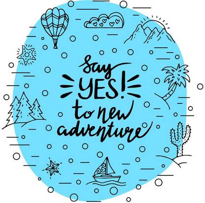 say yes to new adventure |Motivational Poster|Inspirational Poster|Gym ...