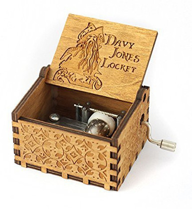 Play Davy Jone's Theme Pirates of The Caribbean Music Box Hand Crank ...