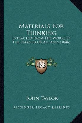 Materials for Thinking: Buy Materials for Thinking by Lecturer in ...