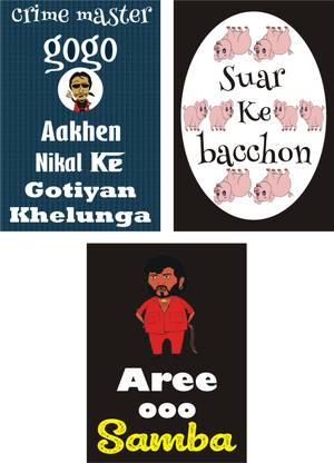 Bollywood Dialogue Poster For Wall Decor -Posters Combo For Wall ...