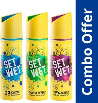 58% Off : Set Wet Cool, Charm and Swag Avatar Deodorant Spray - For Men ...