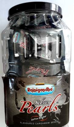 RAJNIGANDHA Silver Pearls Saffron Blended Cardamom Mouth Freshener ...