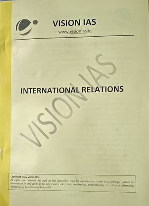 Vision Ias - International Relations 2019: Buy Vision Ias ...