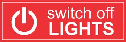 signEver Switch Off Lights Sign Board Sign Board For Lodges Banks ...