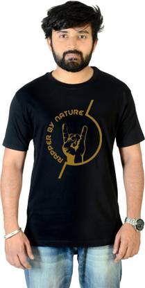 Printed Men Black T-Shirt Price in India - Buy Printed Men Black T ...
