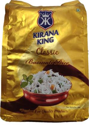 KIRANA KING CLASSIC BASMATI RICE 1 KG Basmati Rice (Long Grain, Raw ...