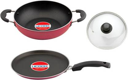 UCOOK Induction Bottom Non-Stick Coated Cookware Set Price in India ...