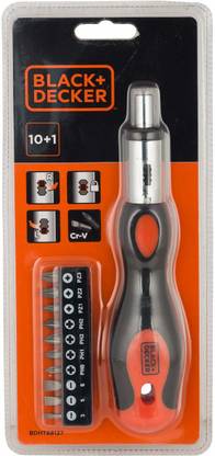 Black & Decker Steel Multibit Ratcheting SD Set (Orange, 11-Pieces ...