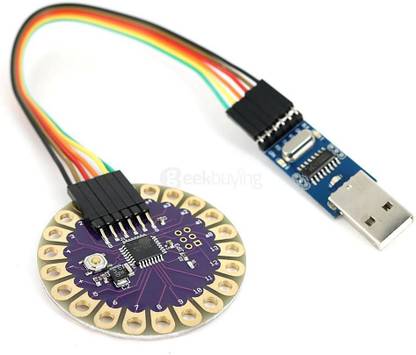 KNACRO 1Pcs Arduino Lilypad ATmega328P Wearable/E-Textiles Development Board 1PCS CP2102 USB to ...