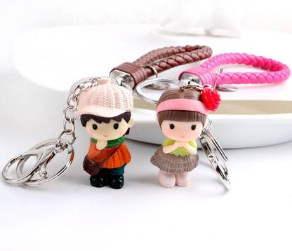BORING Cute Couple Toy keychain for Husband/wife Key Chain Price in ...