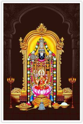 Tirupati Balaji Paper Poster Paper Print - Religious posters in India ...