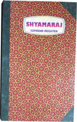 Shyamaraj Single Line Long Register 200 Pages SD200 1-Part Full Scape ...