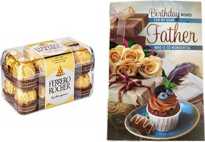 FERRERO ROCHER 16 Chocolates Pack With Beautiful Birthday Greeting Card ...