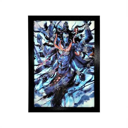 Chaque Decor Rudra Roop Shiva Art Print Textured Paper Dust Proof Wall ...