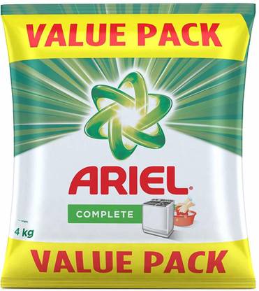 Ariel Complete Detergent Washing Powder- 4Kg Value Pack Detergent ...